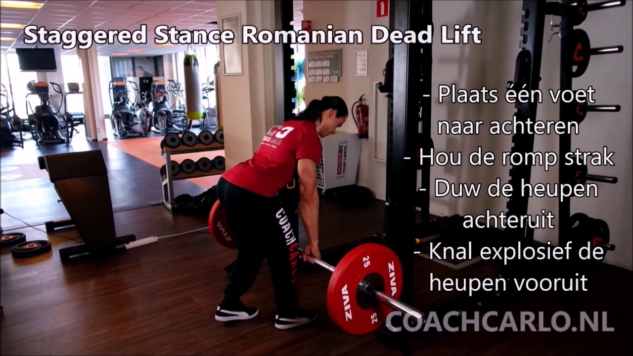 Staggered Stance RDL - YouTube