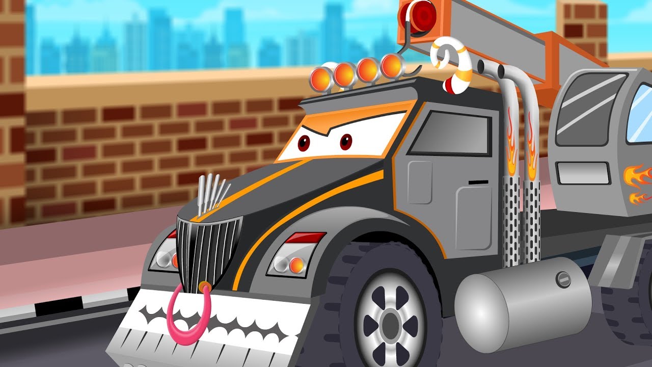 Crusher Machine in Car City Rescued by Red SuperCar | Kids Cartoon ...
