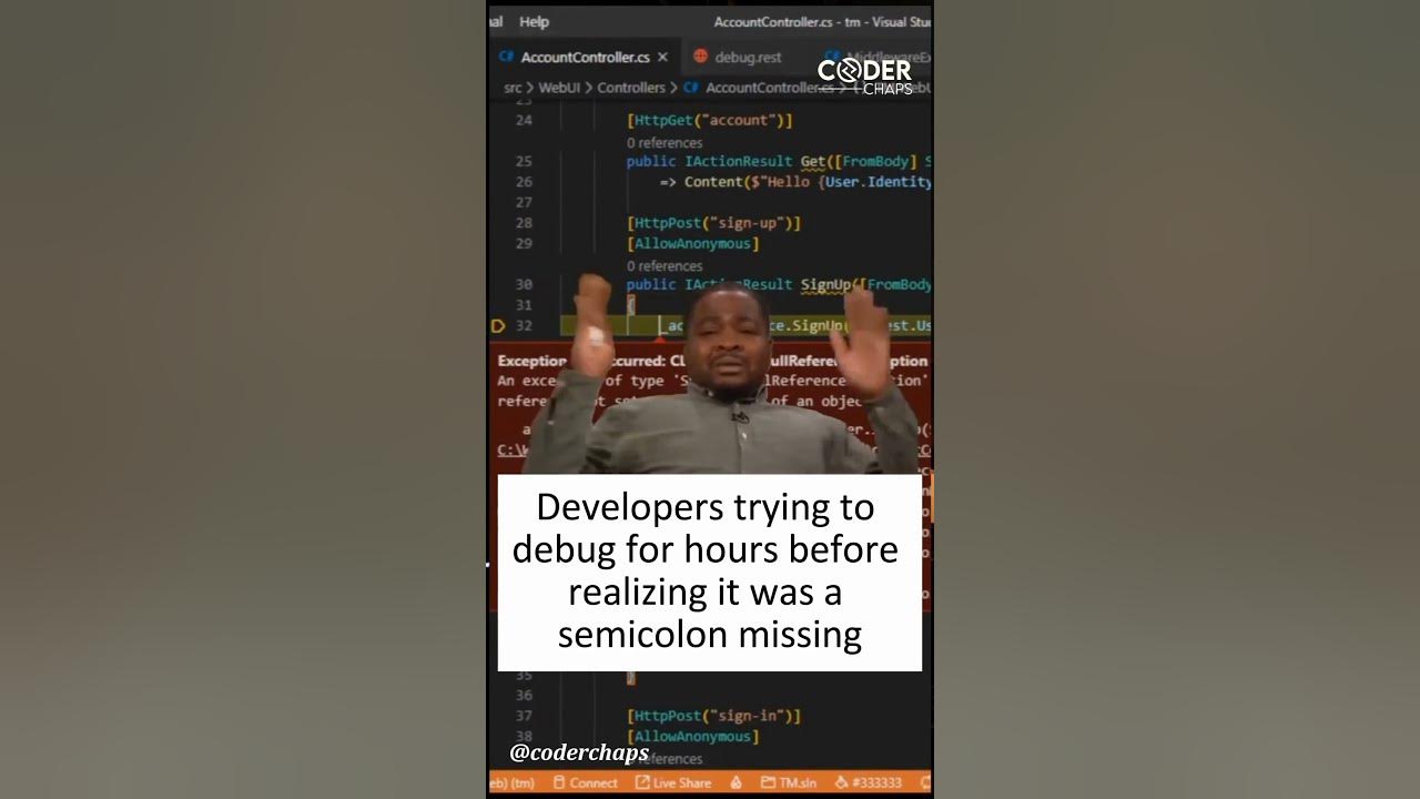 Developers’ Worst Nightmare: Debugging for Hours Over a Missing Semicolon! #coderproblems - YouTube