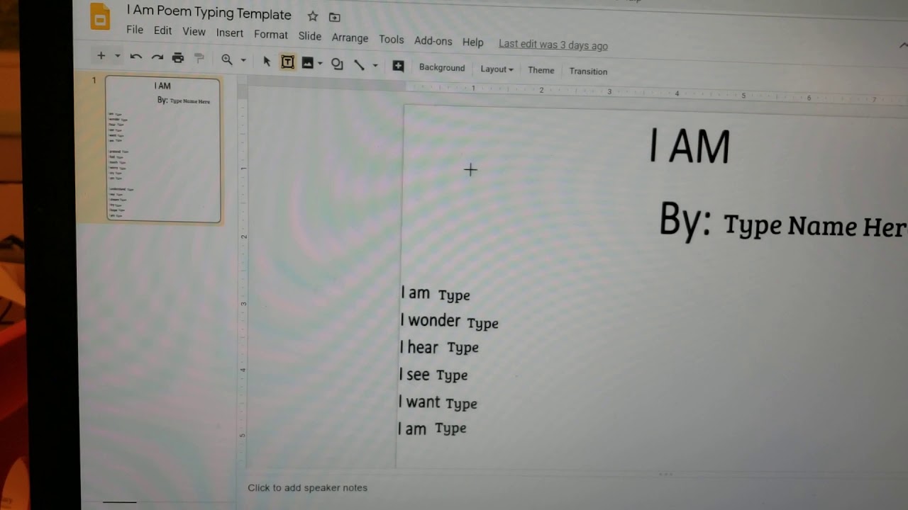 June 9 Tuesday I Am poem typing - YouTube