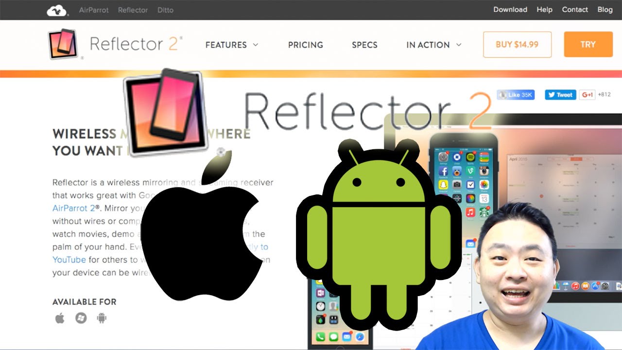 Record iOS/Android Screen - Reflector 2 - Review - YouTube