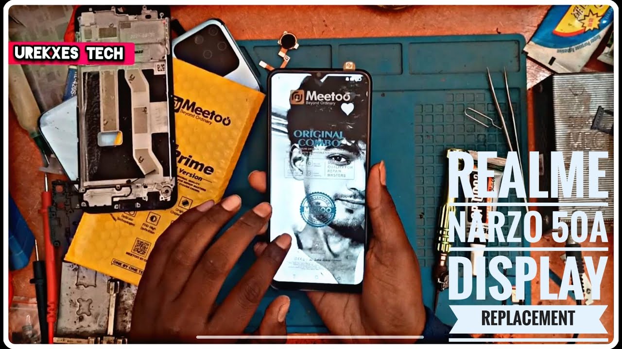 Realme Narzo 50A meeto Display replacement - YouTube