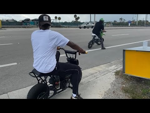 Mini Bike Street Riding! - YouTube