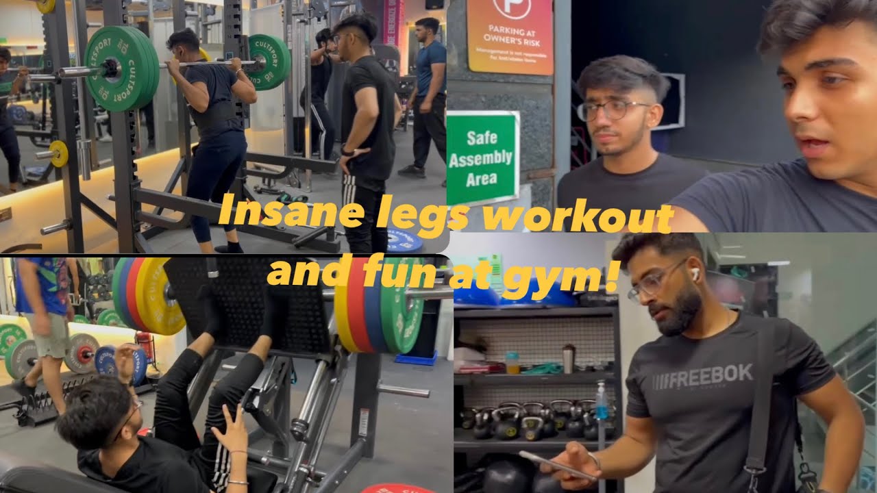 Insane legs workout and fun at gym! #legsworkout #gym - YouTube