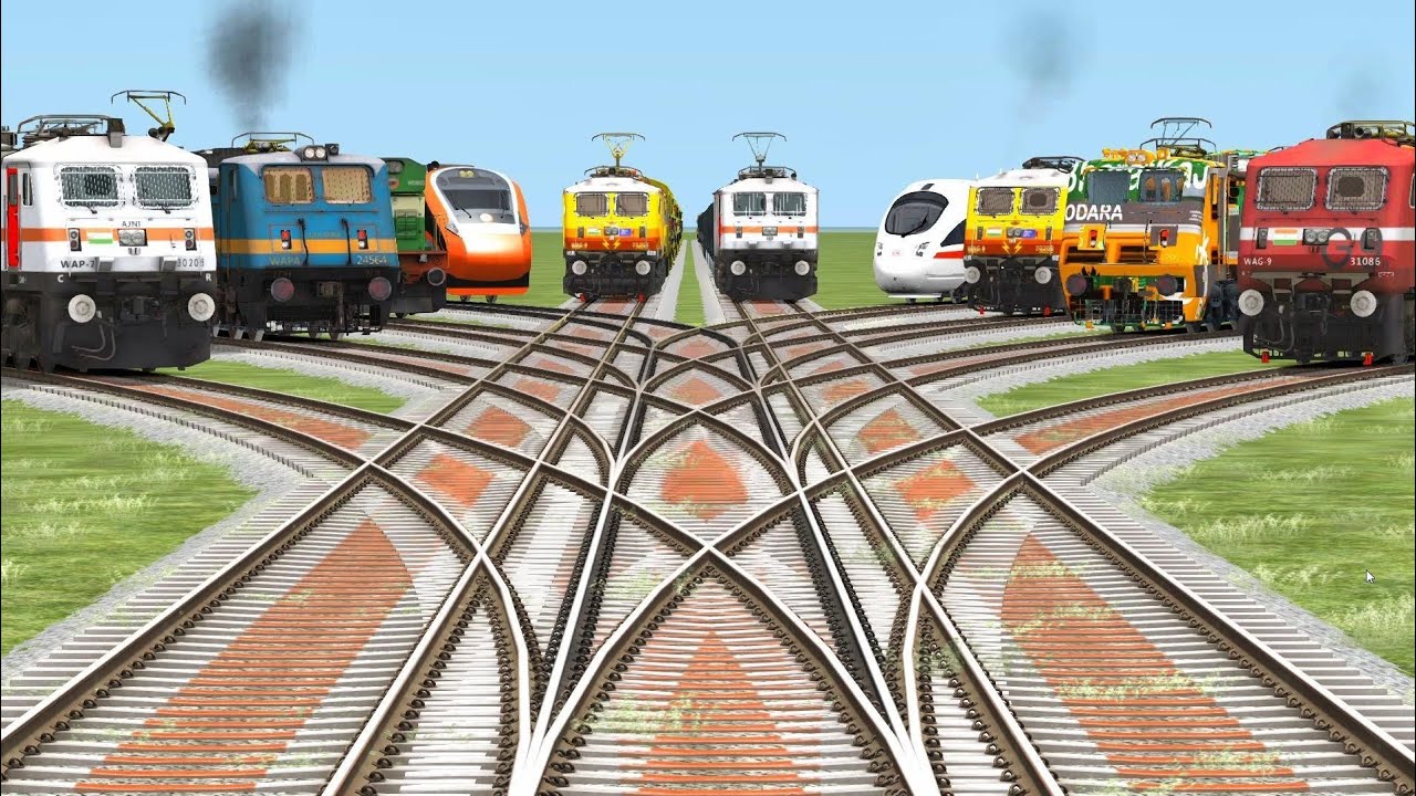 All Trains Passing By Bumpy Tracks "Trains Crossing" Indian Train ...