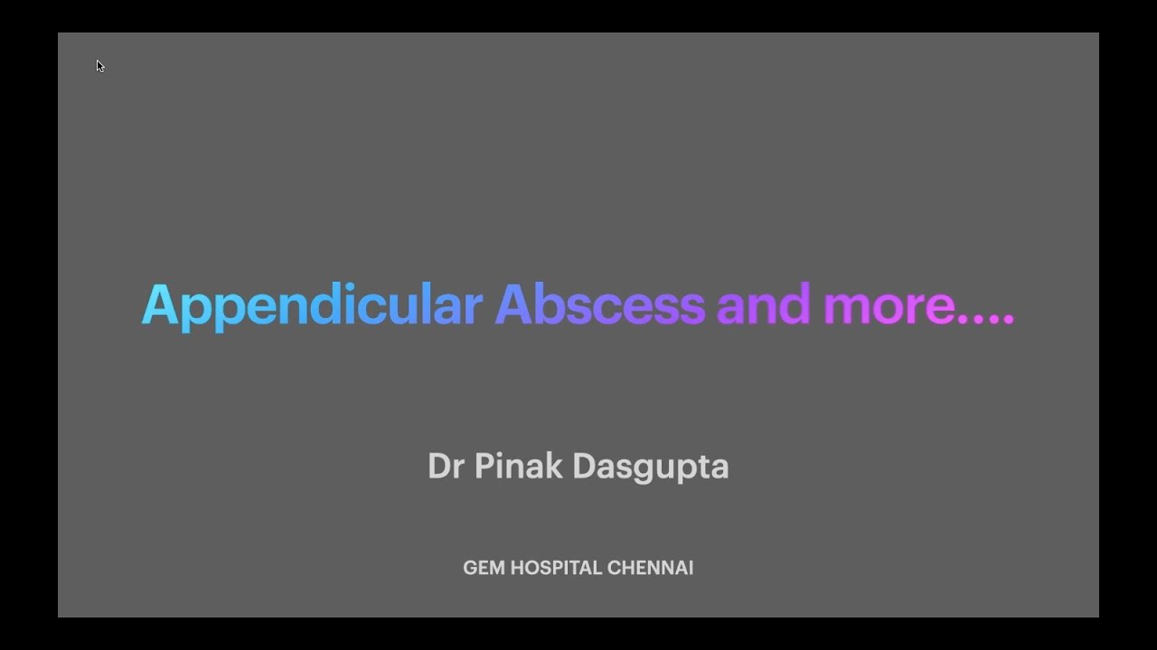Laparoscopic Management of Appendicular Abscess and more..... - YouTube