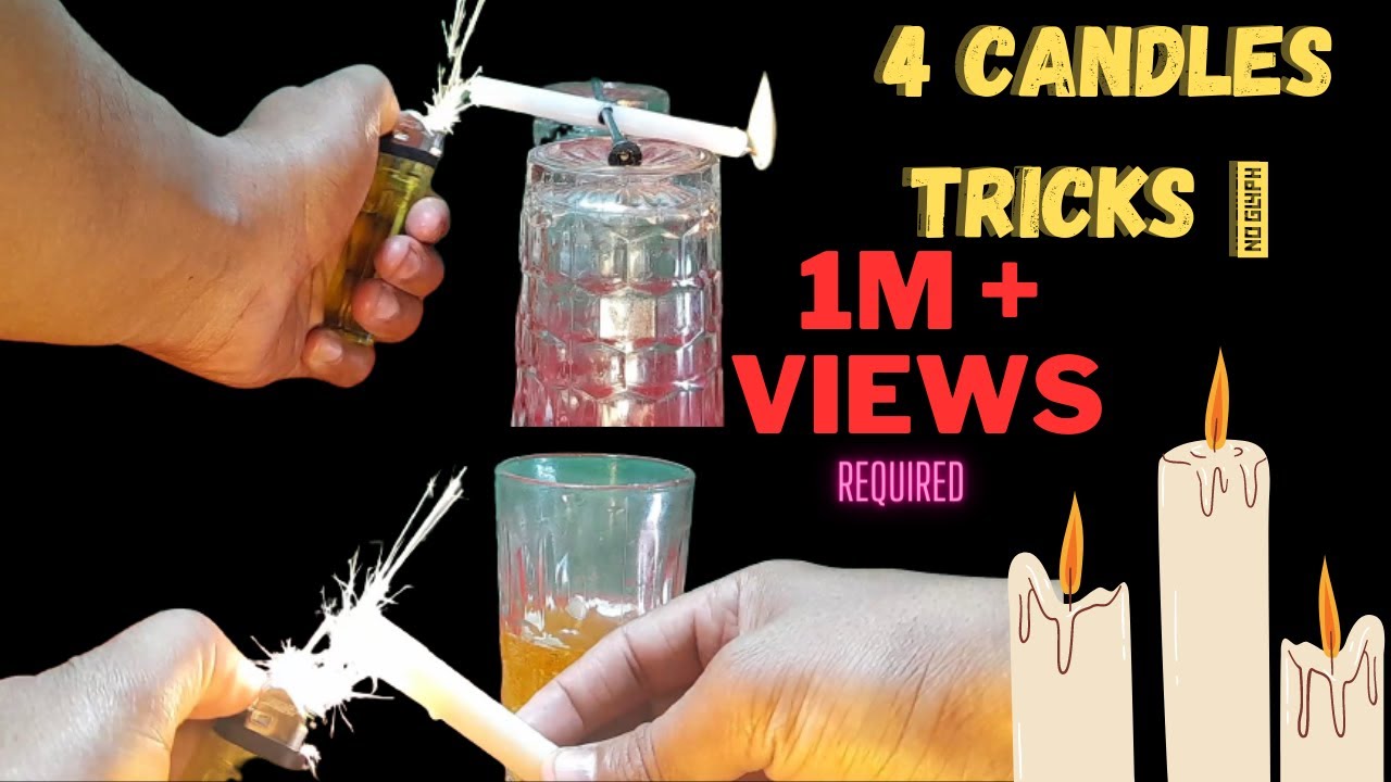 How to do? 4 easy Candles 🕯 Trick at Home #shortyoutube #hbt #tricks # ...