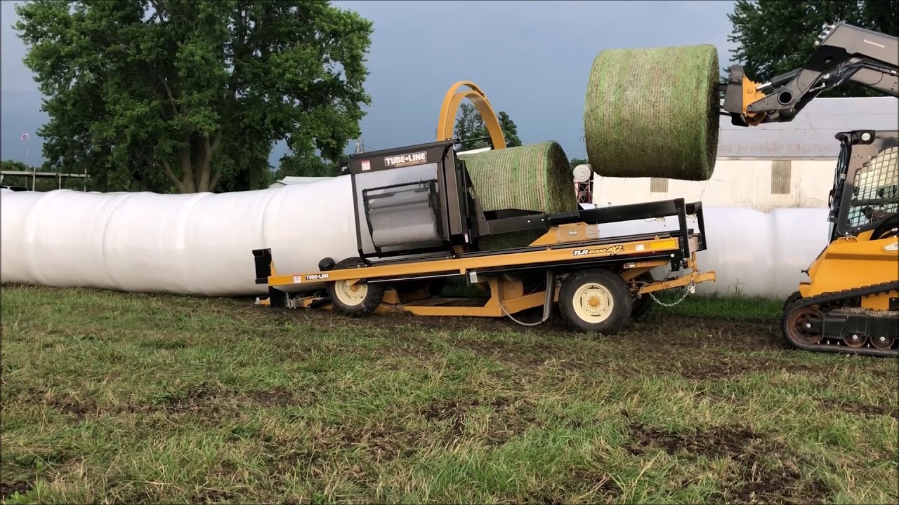 Tubeline TLR5000AX2 inline Balewrapper - YouTube