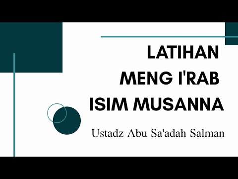 LATIHAN I'RAB ISIM MUSANNA - YouTube