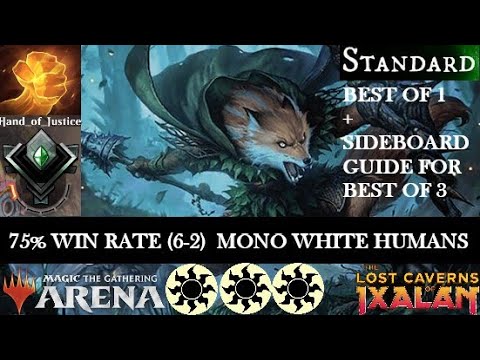 MONO WHITE HUMANS 75% WIN RATE + SB GUIDE☀️[MTG ARENA] STANDARD BO1 ...