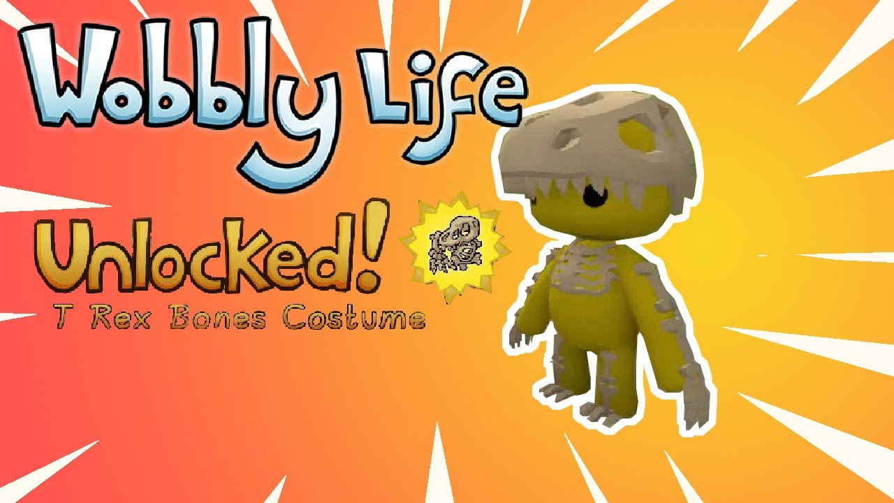 Wobbly Life | Dino Skelett SET | T-Rex Bones Costume für Dino Skelett ...