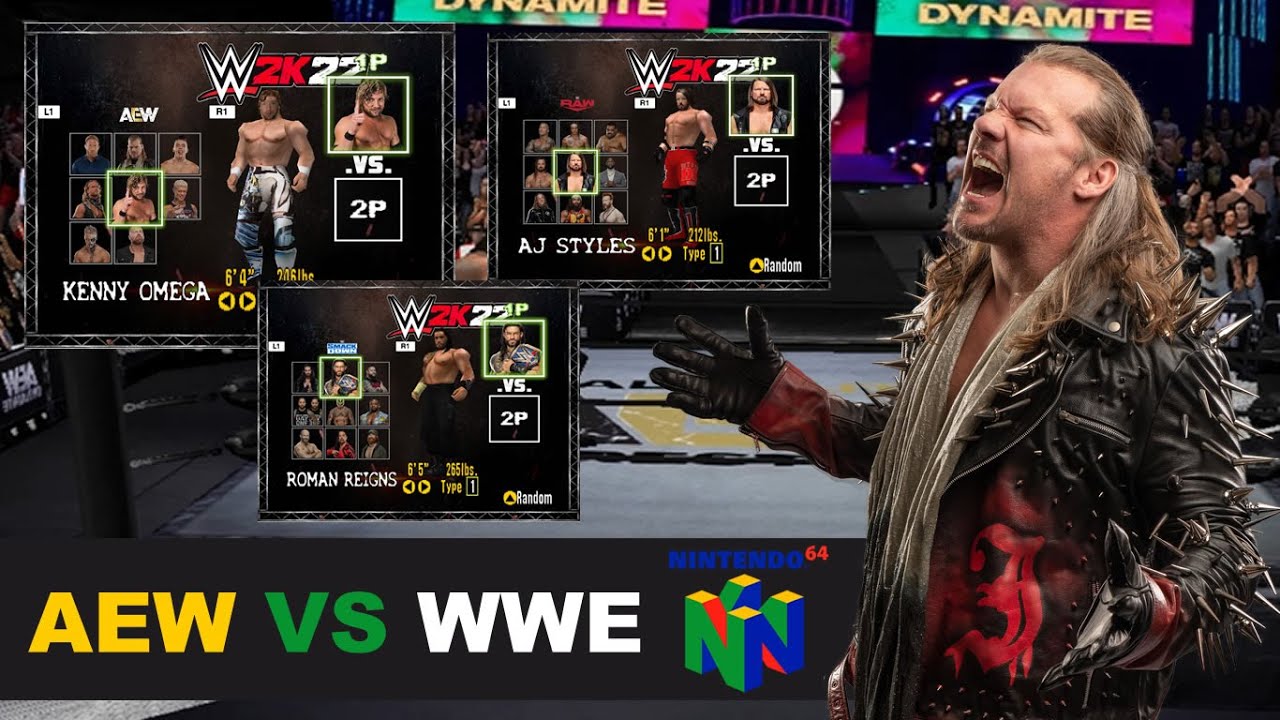 AEW VS WWE Game Wrestling Nintendo 64 - YouTube