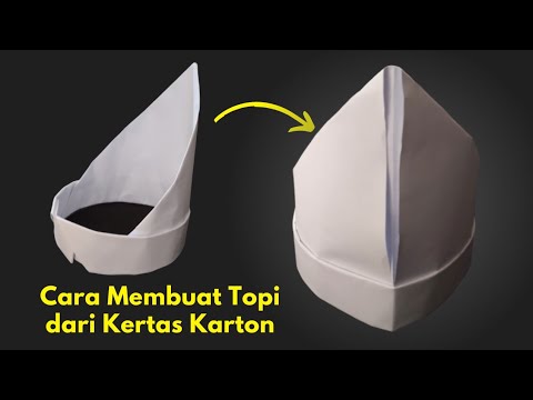 Cara Membuat Topi dari Kertas Karton (Mudah & Keren) - YouTube