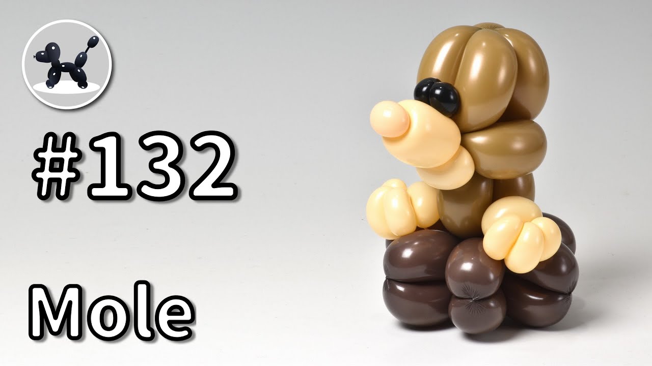 Mole - How to Make Balloon Animals #132 / バルーンアートの作り方 #132 (モグラ) - YouTube