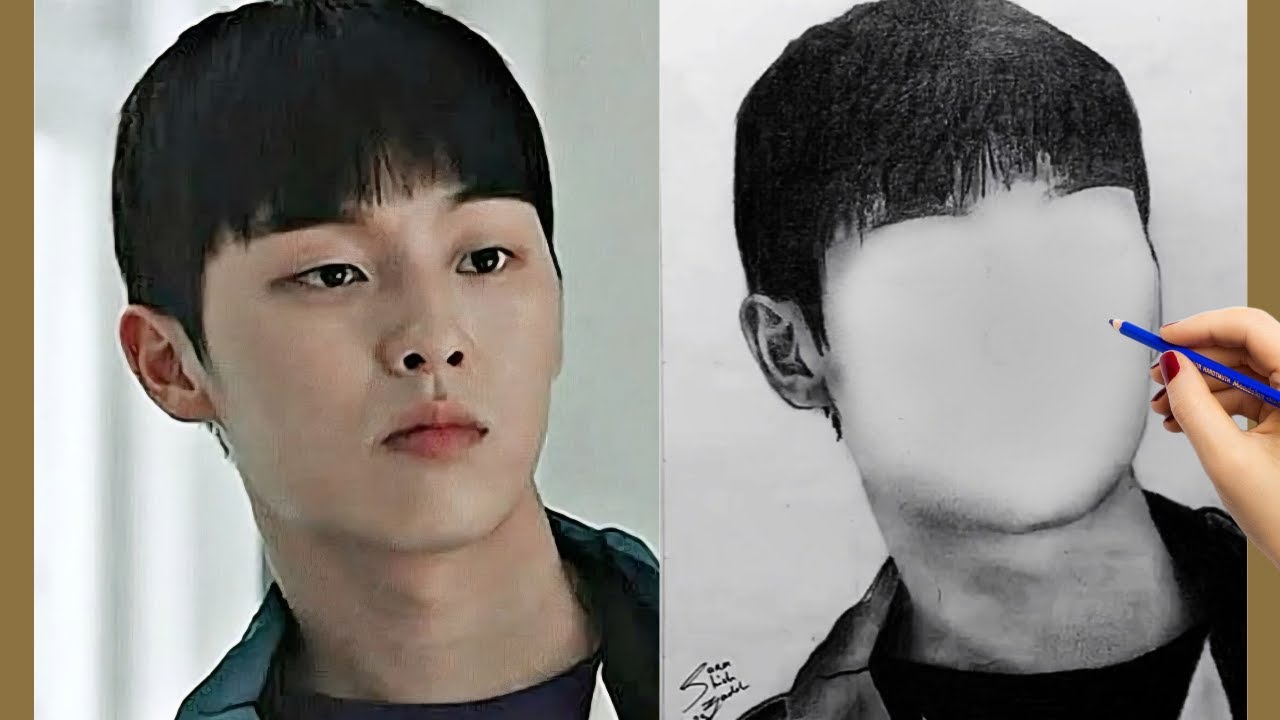 Ahn Su Ho Realistic Drawing | Weak Hero Fan Art - YouTube