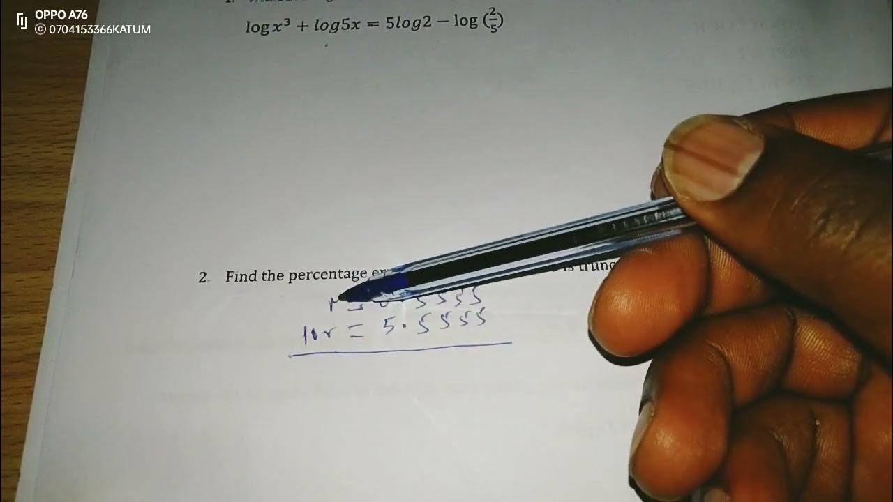 TRUNCATION ERRORS AND RECURRING DECIMALS - YouTube