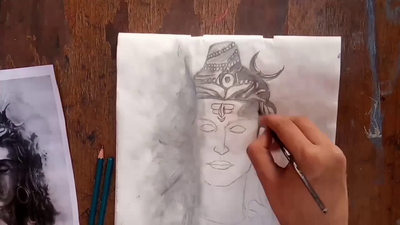 How to draw shive ji shading drawing.. Step by step timelepse video ...