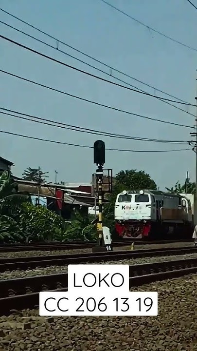 LOKO cc 206 13 19 muat barang kontainer#kai #keretaapiindonesia #lokomotifindonesia - YouTube