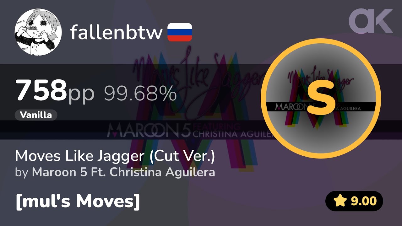 [9⭐] Vanilla | fallenbtw | Maroon 5 - Moves Like Jagger (Cut Ver ...