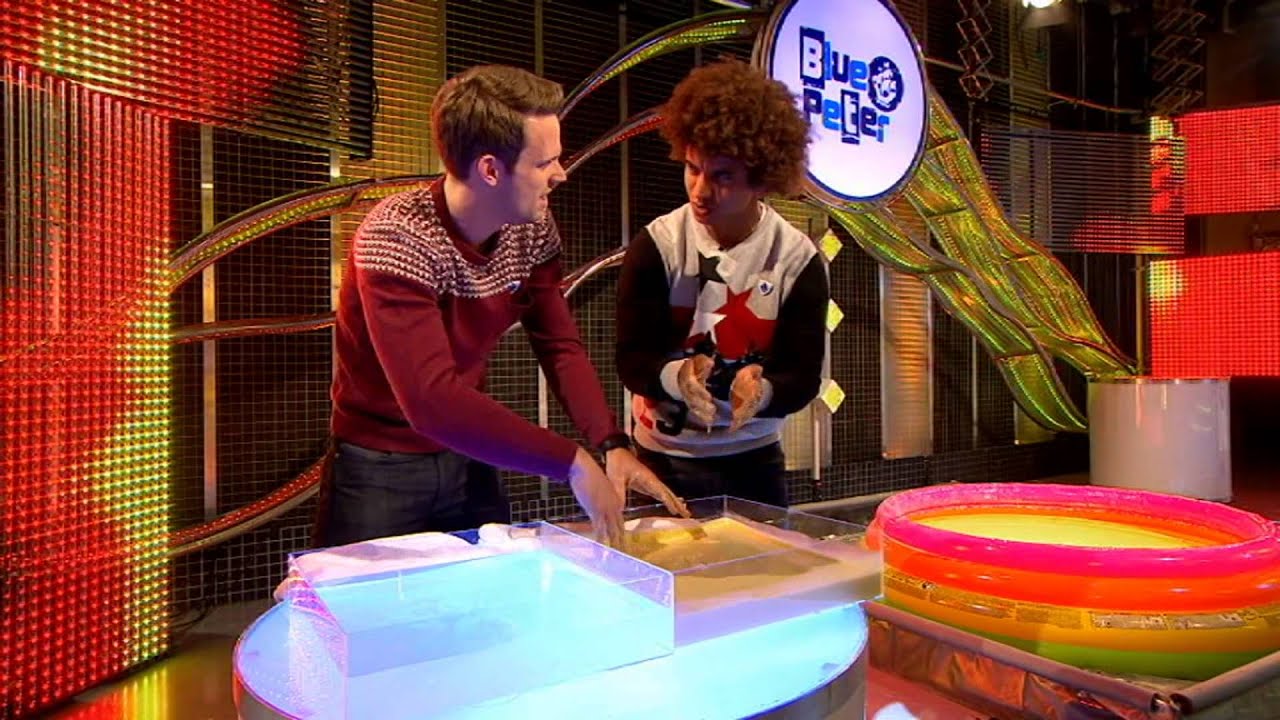 CBBC: Blue Peter - Radzi walks on custard! - YouTube