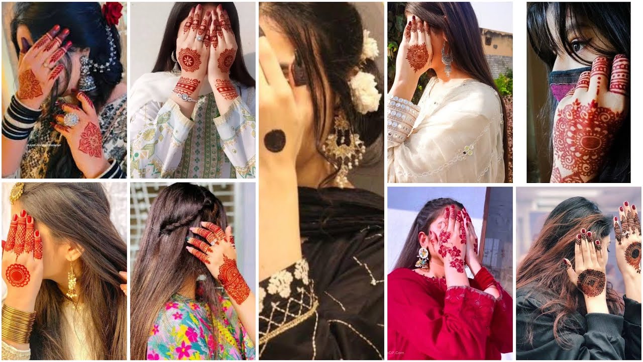 Hidden face poses with mehndi ♥️ for girls|| Dpz profile picture for ...