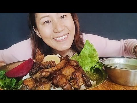 Pork Curry With Rice Eating 🤤|| सुंगुरको मासु र भात || Nepali Mukbang ...
