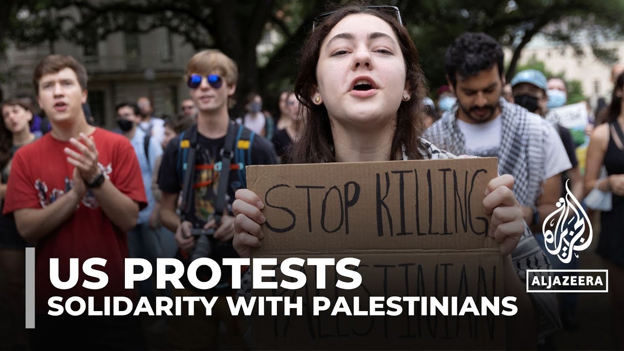 Palestinian solidarity protests continue in Austin City Hall - YouTube