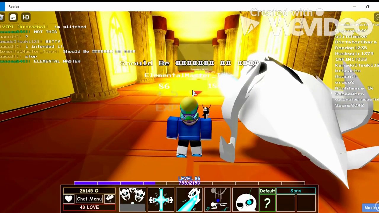 Undertale Sans VS DETERMINATION Roblox - YouTube