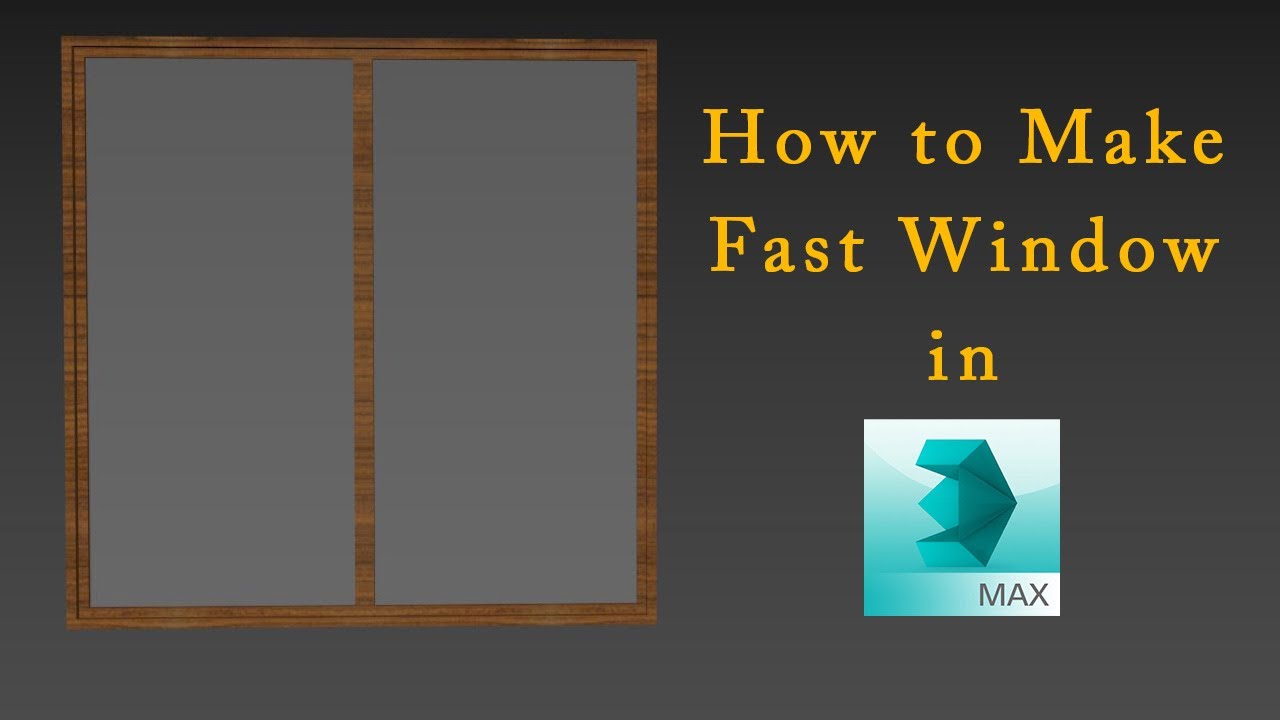 How to make fast window in 3ds max - YouTube