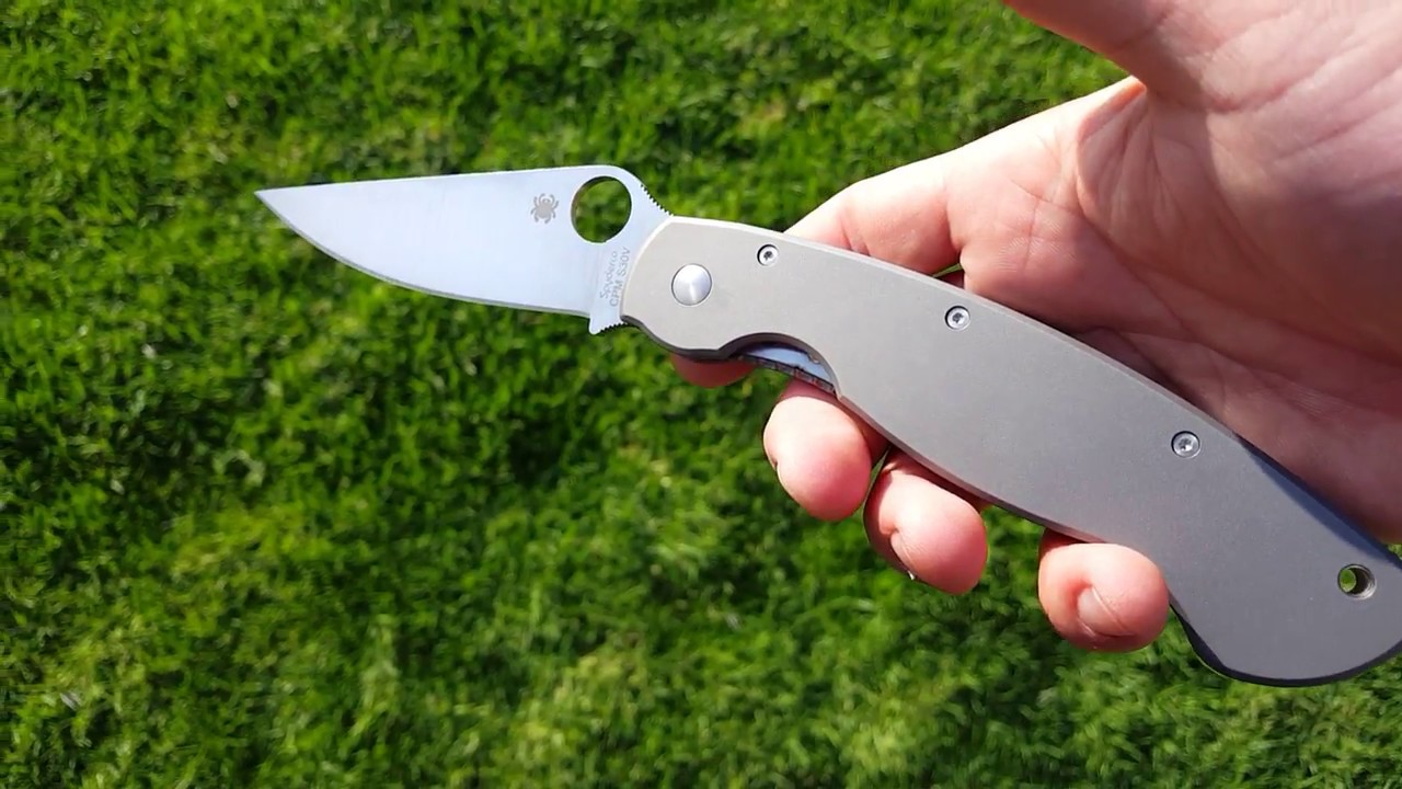 Spyderco Military C36TIP Full Titanium - YouTube