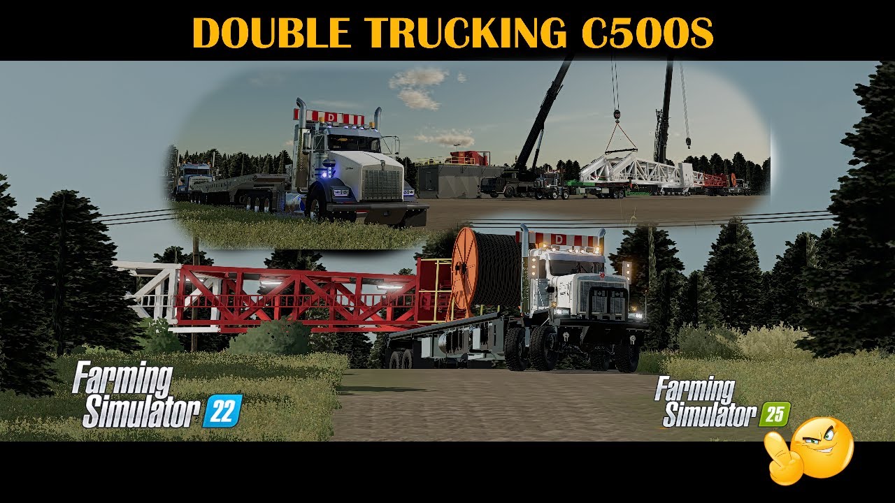 DEEP BUSH MOVE🌲DOUBLE TRUCKING | Alberta Oilfield 32X FS22 MP Season 2 ...