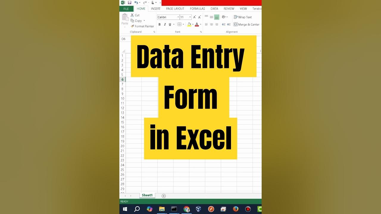 Data Entry Form in MS Excel #computertricks #dataentry #excel #trending #tips #tipsandtricks ...