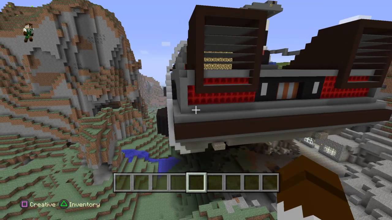 Epic Minecraft Build Delorean Time Machine Back to the Future - YouTube