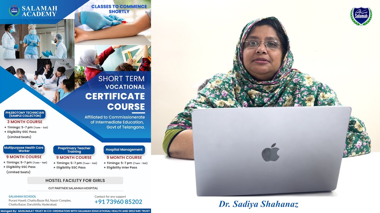 SALAMAH ACADEMY presents Short Term VOCATIONAL CERTIFICATE COURSES ...