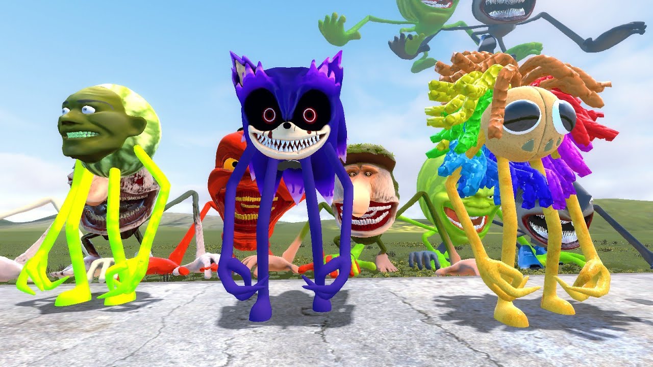 Smiley's FAMILY EVOLUTIONS VS GIANT MONSTERS IN Garry's Mod - YouTube