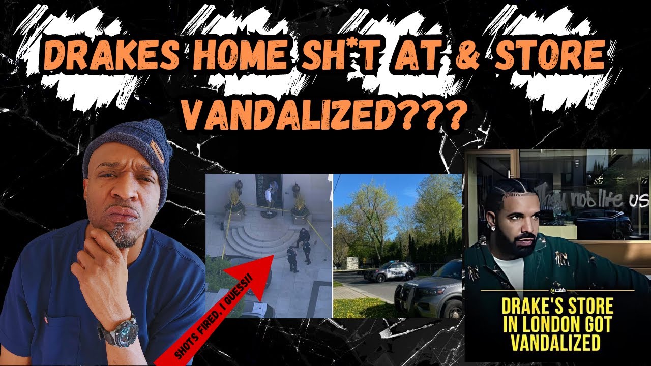 Drake's store was vandalized and his mansion was shot at resulting in a ...