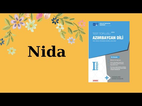 Nida.DİM Azərbaycan dili test toplusu .Abituryent,MİQ,Dövlət qulluğu ,Sertifikasiya.