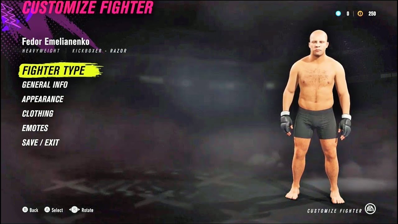 How To Make Fedor Emelianenko on UFC 4 | CAF Tutorial - YouTube