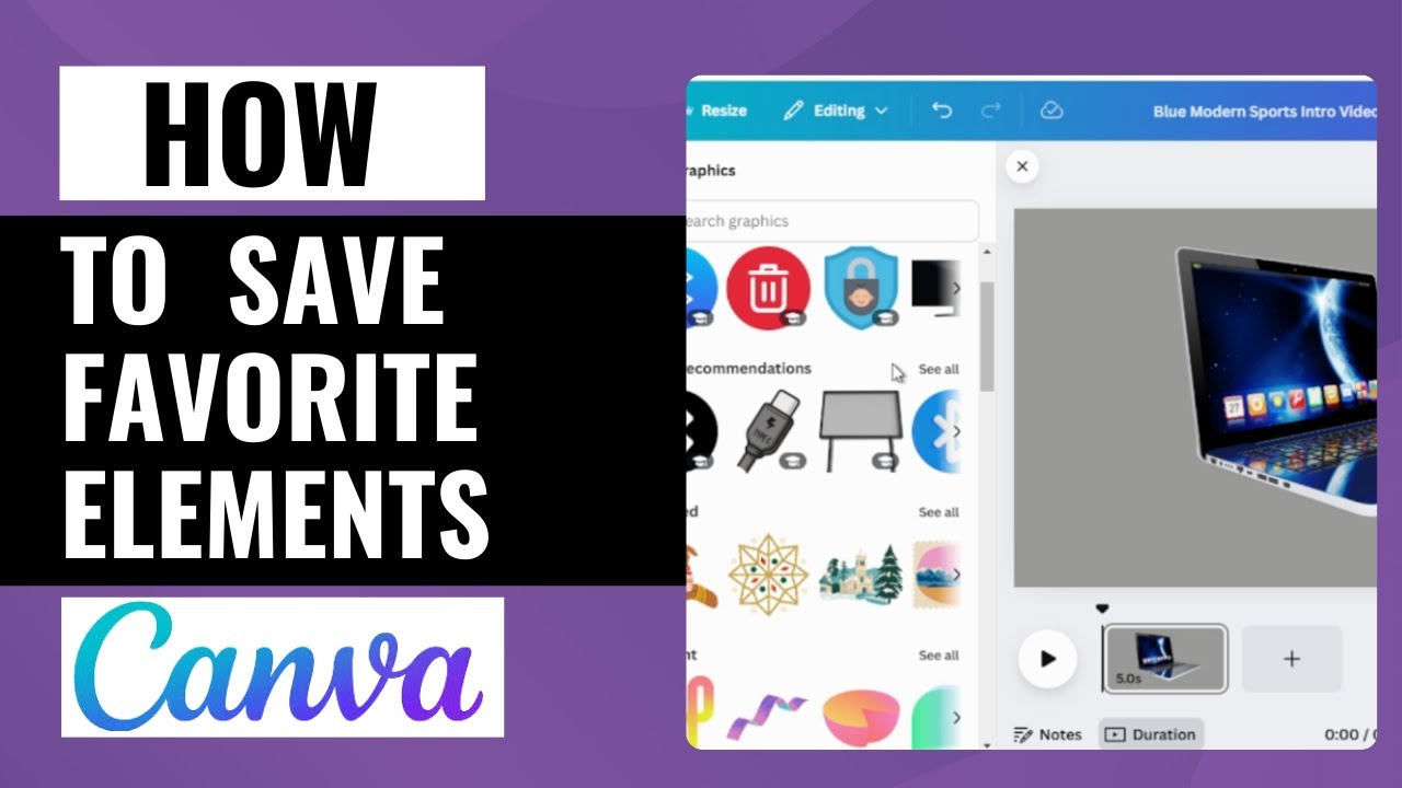How To Save And Access Your Favorite Elements in Canva (Quick Tutorial ...