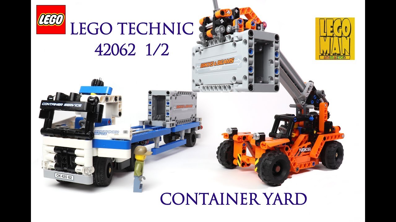 Lego Technic 42062 Container Yard 1/2 Stop Motion Build and Review ...