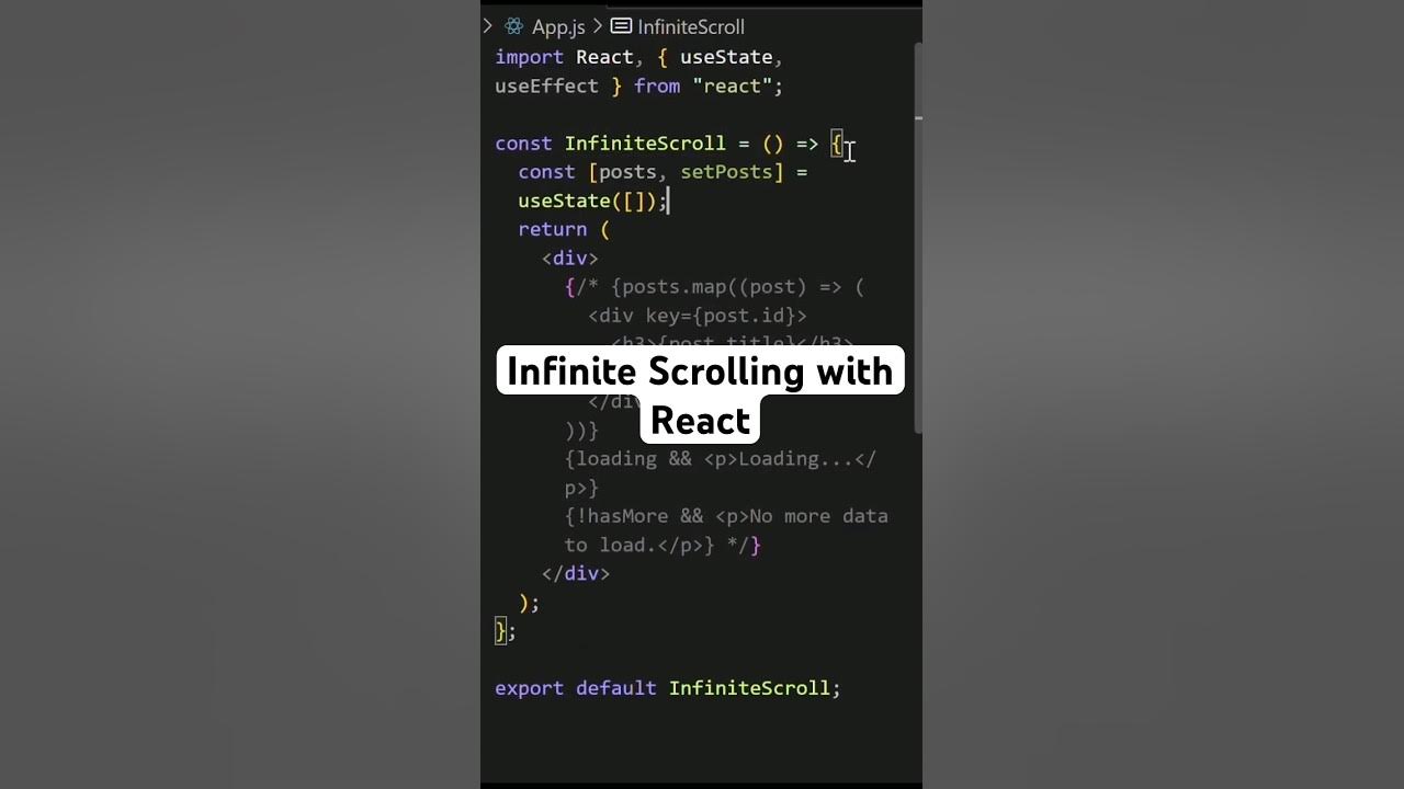 Infinite Scroll in React Interview question #reactjs #interview #javascript #webdevelopment # ...