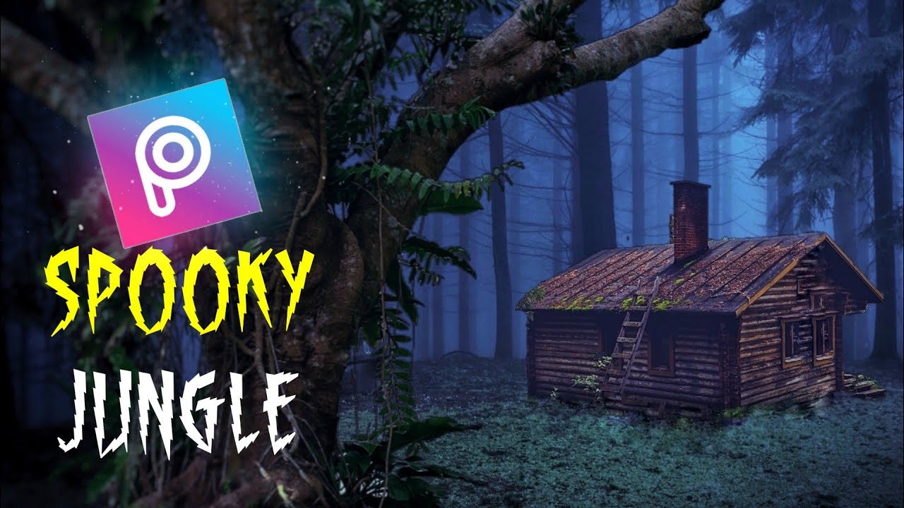 Spooky Jungle photo manipulation | Picsart tutorial for beginners - YouTube