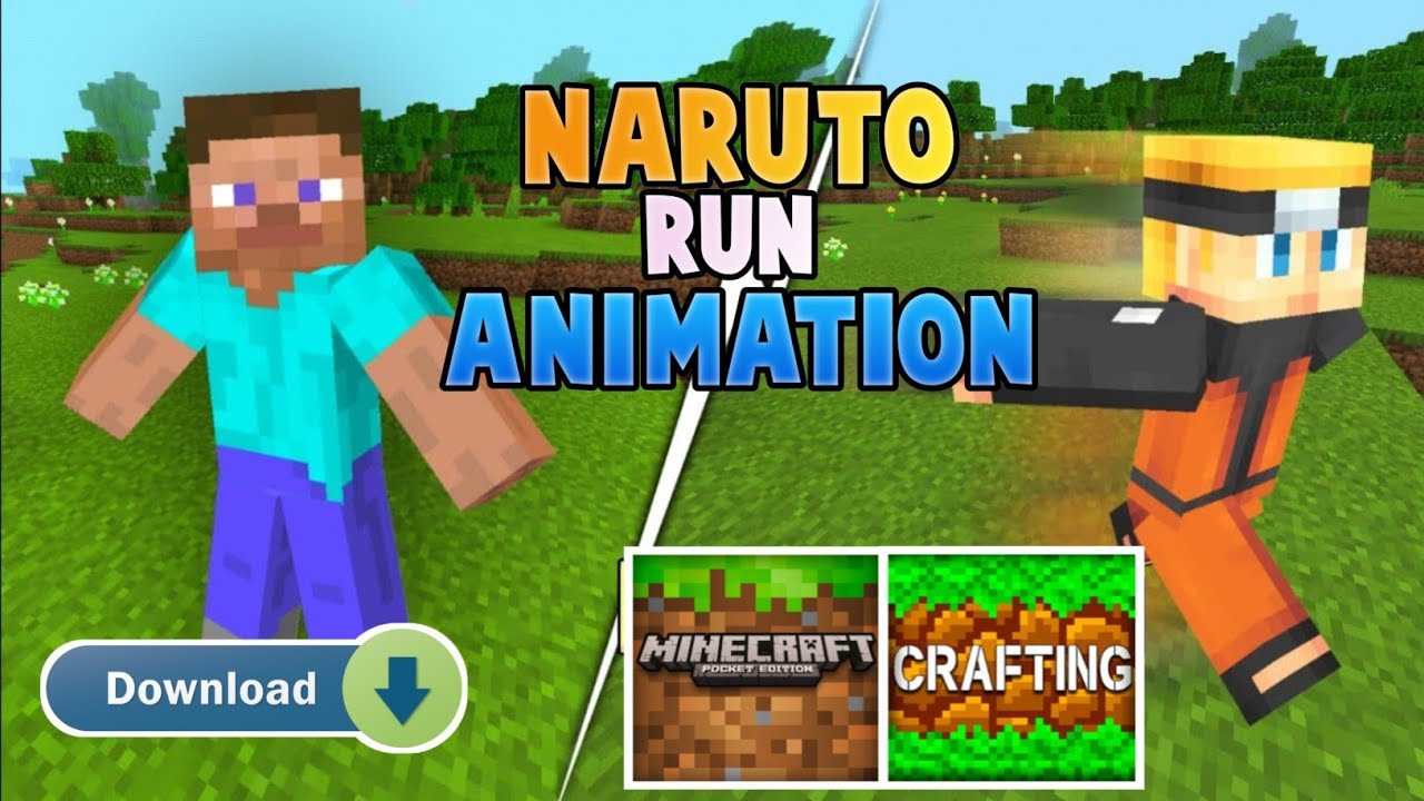 Naruto run animation add in crafting and building and minecraft pe ...