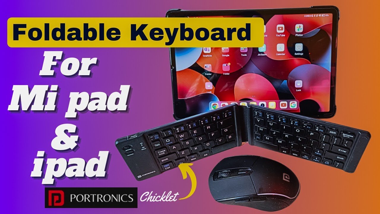 Foldable Keyboard For Mi Pad & ipad / Portronics Chicklet Foldable ...