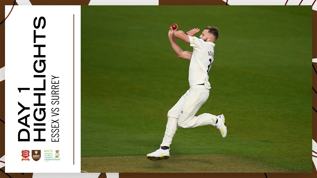 Highlights: Gus Atkinson takes 6 wickets on day one at Chelmsford ...