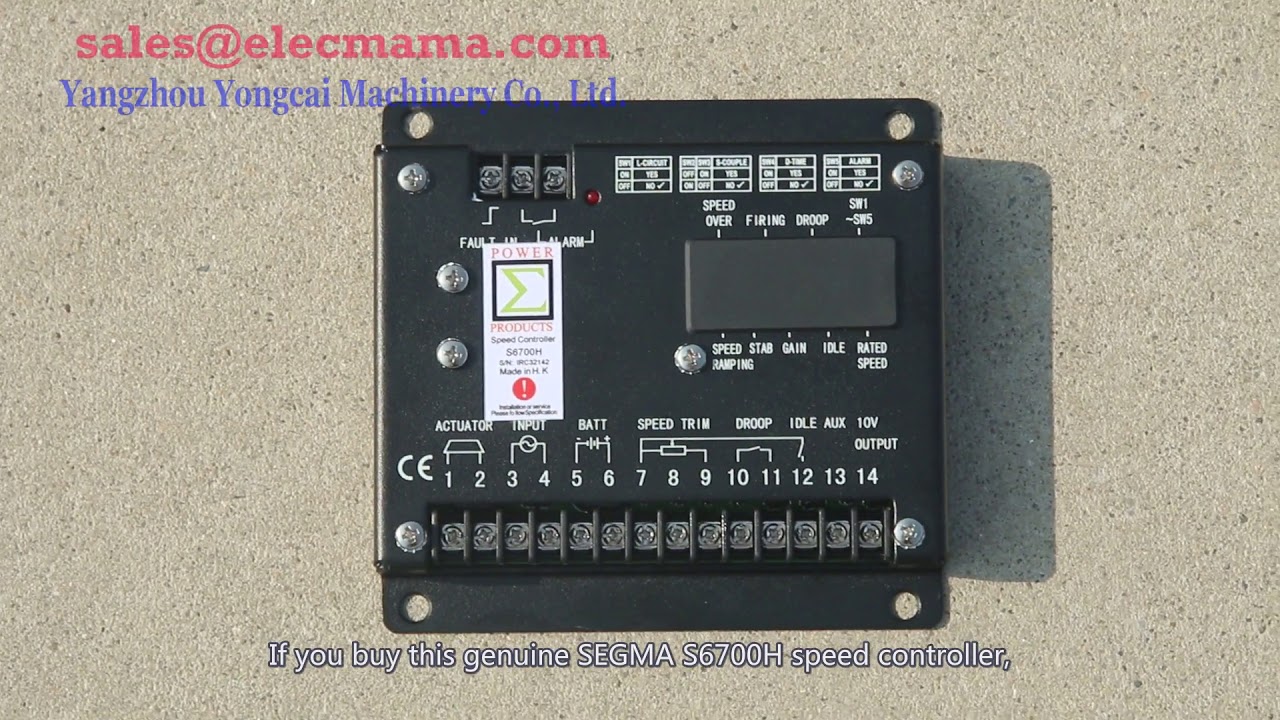 SEGMA S6700H engine speed controller -- www.elecmama.com - YouTube