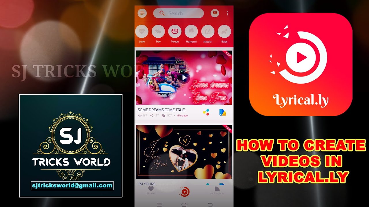 HOW TO CREATE VIDEOS IN LYRICAL.LY , SJTRICKSWORLD - YouTube