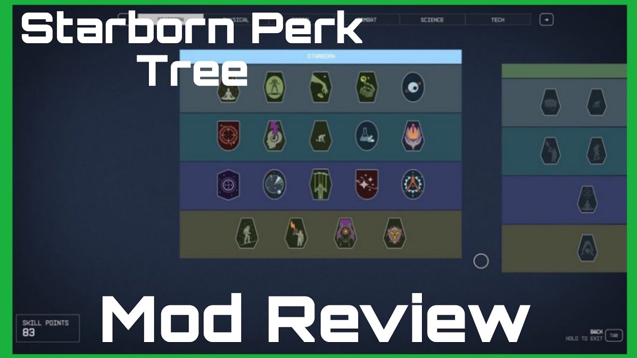Starfield Starborn Perk Tree Free Mod Review - YouTube