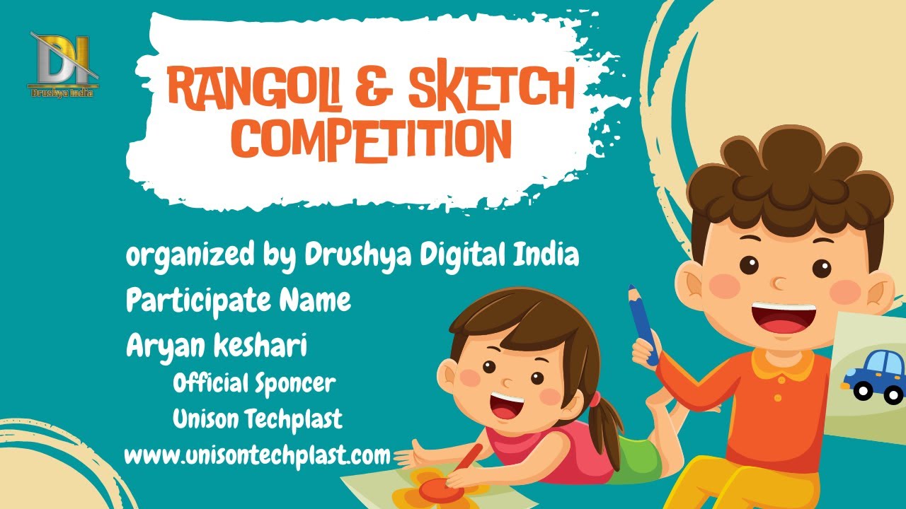 Aryan keshari ||Rangoli & Sketch competition organised by Drushya ...
