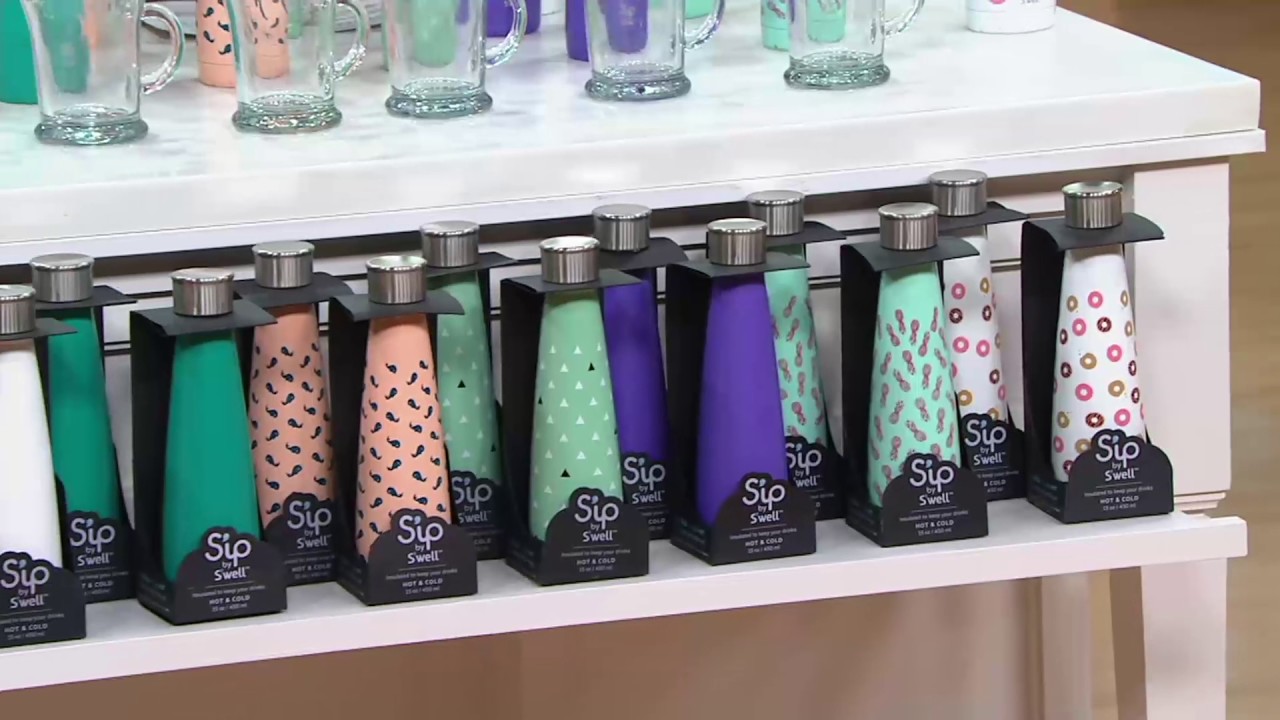 S'ip by S'well Set of 2 15oz Stainless Steel Water Bottles on QVC - YouTube